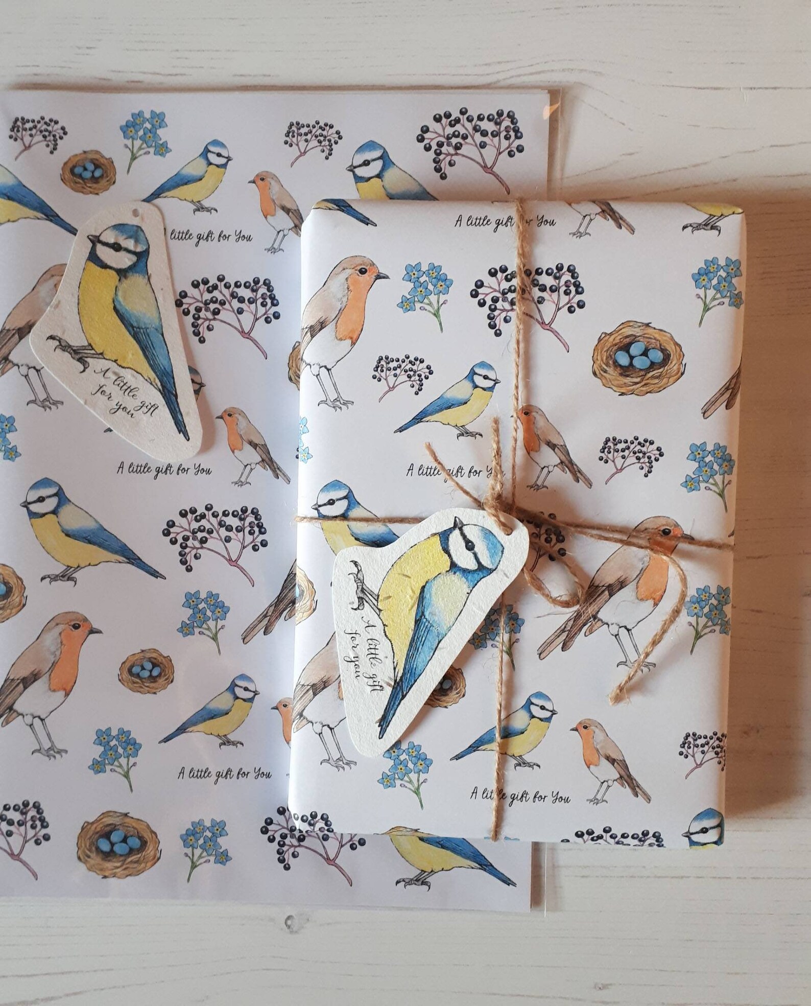 Garden Birds Wrapping Paper | Etsy