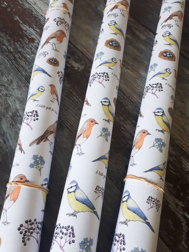 Garden Birds Wrapping Paper | Etsy