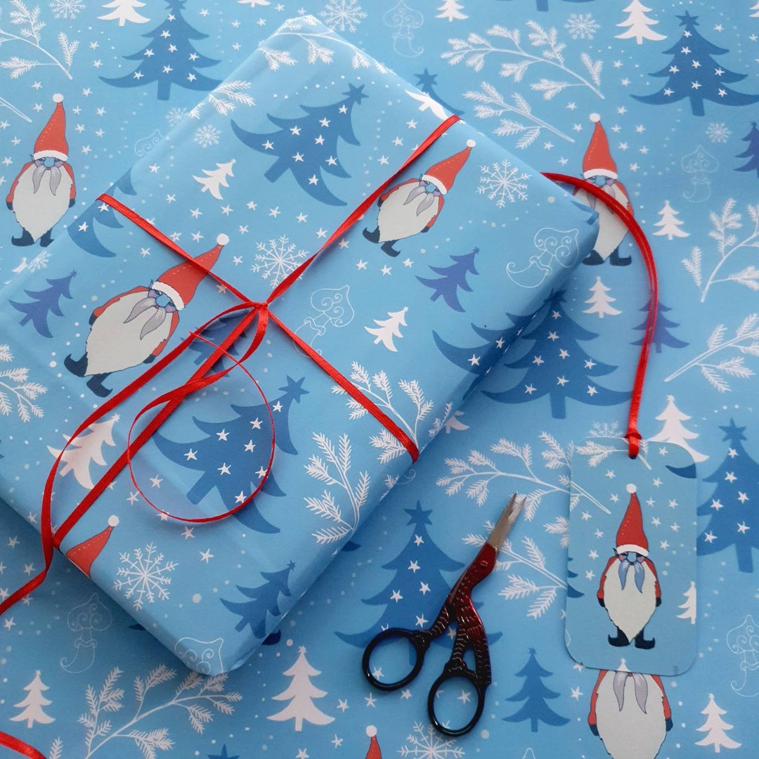 Christmas Gnome Wrapping Paper - Etsy