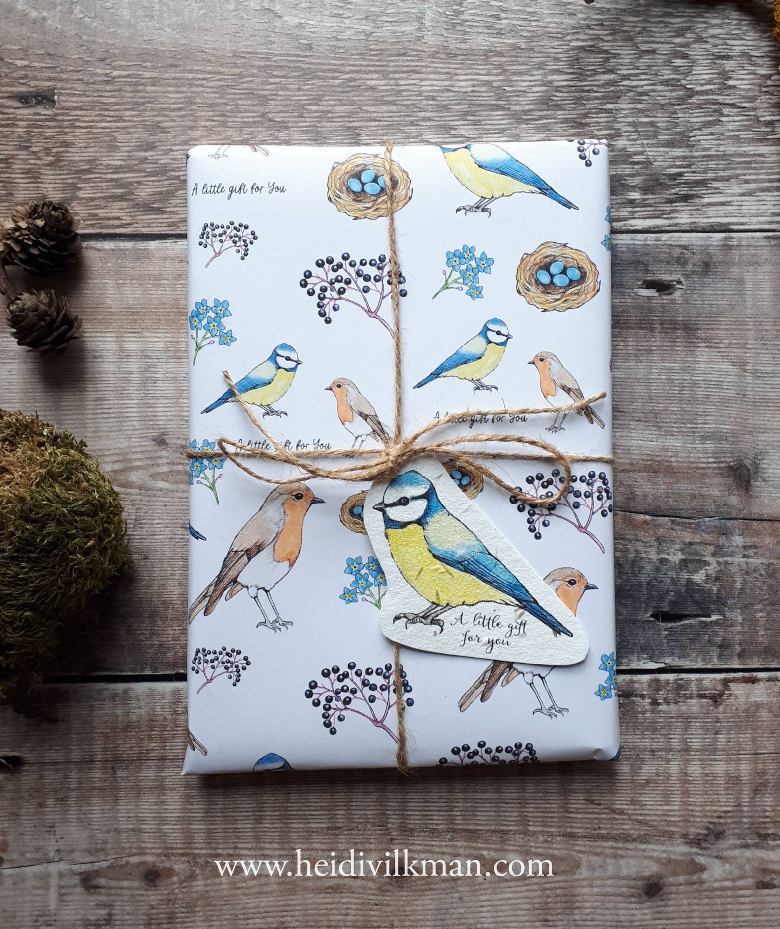 Garden Birds Wrapping Paper - Etsy UK