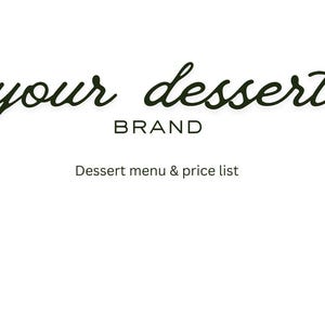 Editable Dessert Menu Canva Template Bakery Price List - Etsy