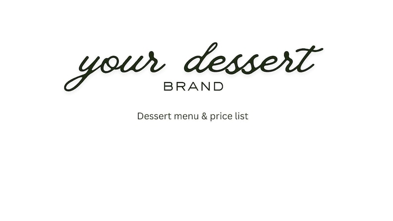 Editable Dessert Menu Canva Template Bakery Price List - Etsy