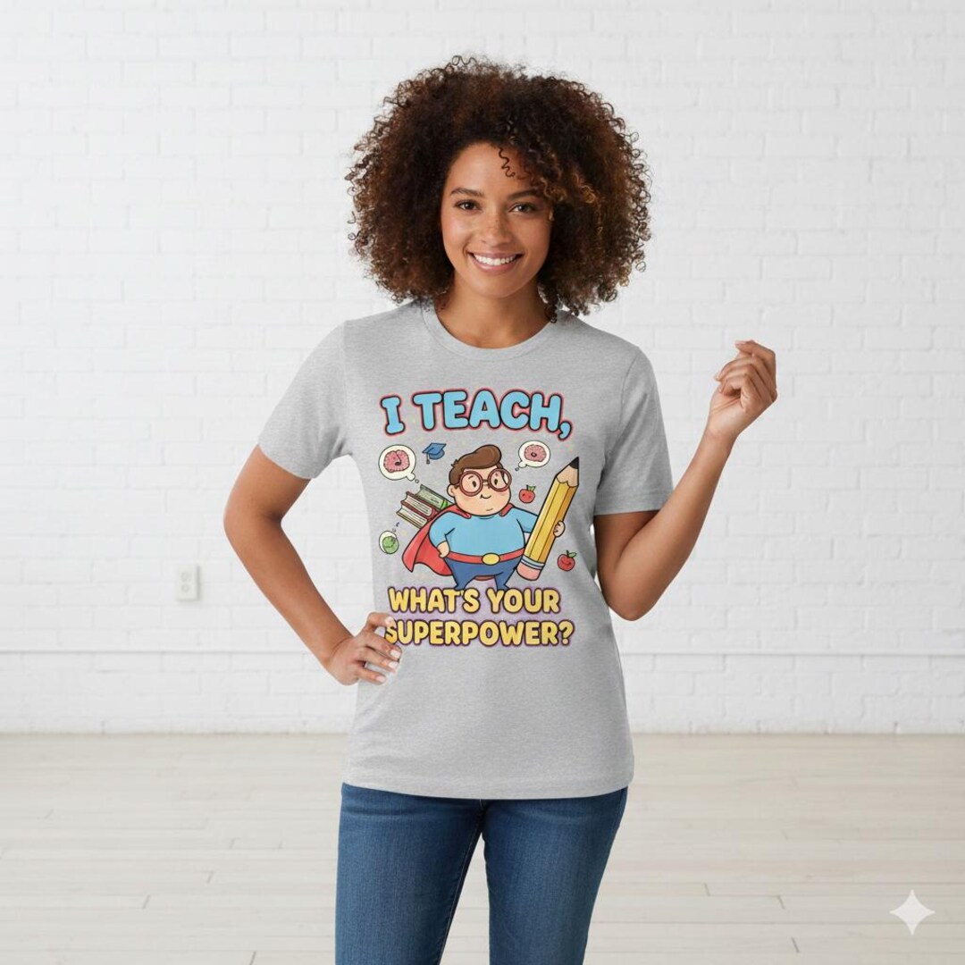 I Teach Whats Your Superpower? T-shirt | Teacher Pencil Superhero ...