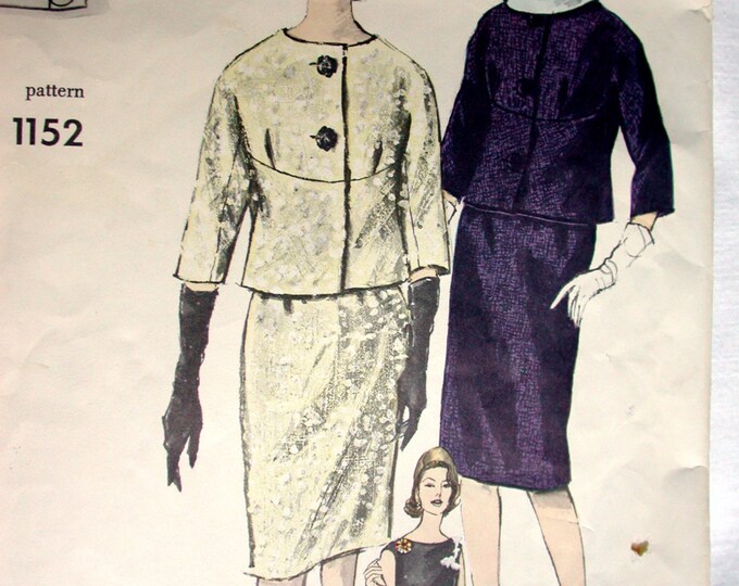 Vogue Couturier Suit Pattern No 1152 Vintage 1960s Size 14 - Etsy