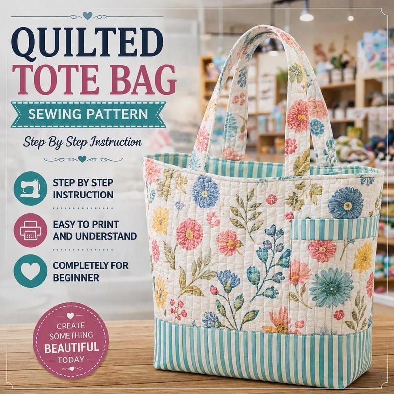 Quilted Tote Basket - Etsy