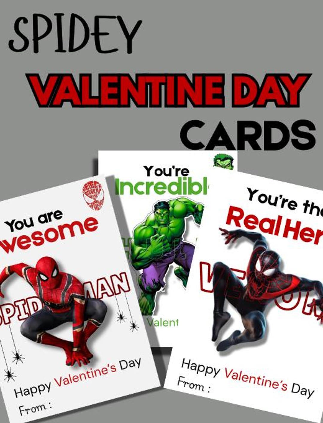 Spidey Valentine Card Printable for Kids | Superhero Valentine’s Day ...