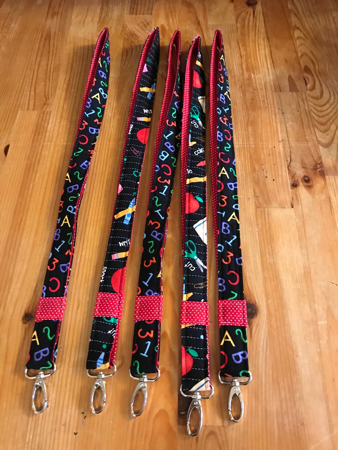 Teacher Lanyards, Alphabet Lanyards, School Supply Lanyards, Black ...