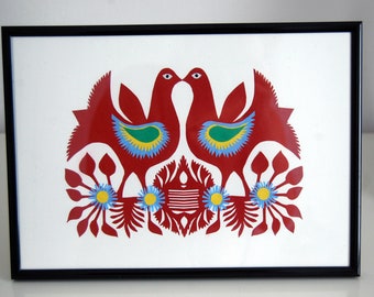 Papercuts Wycinanki Traditional Polish Folk Art Picture - Etsy