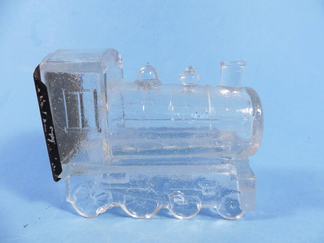 Antique Glass Locomotive Train Engine Candy Container - Etsy
