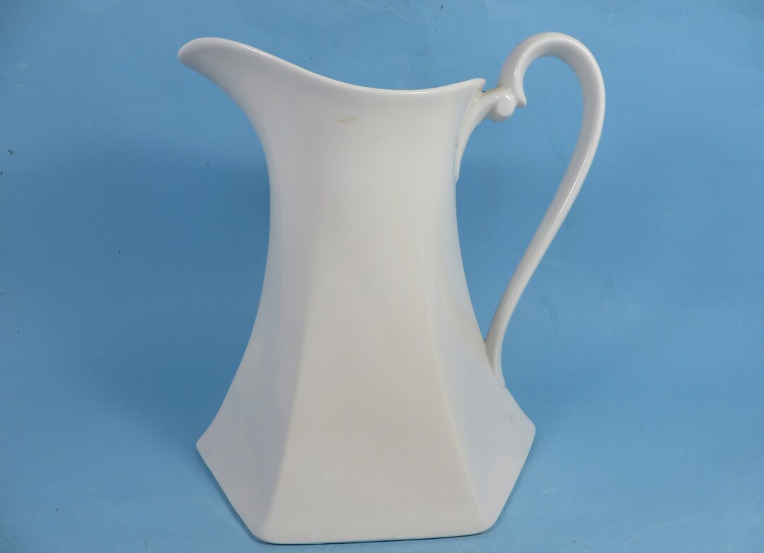 Vintage Limoges White Porcelain Pitcher - White Porcelain French ...