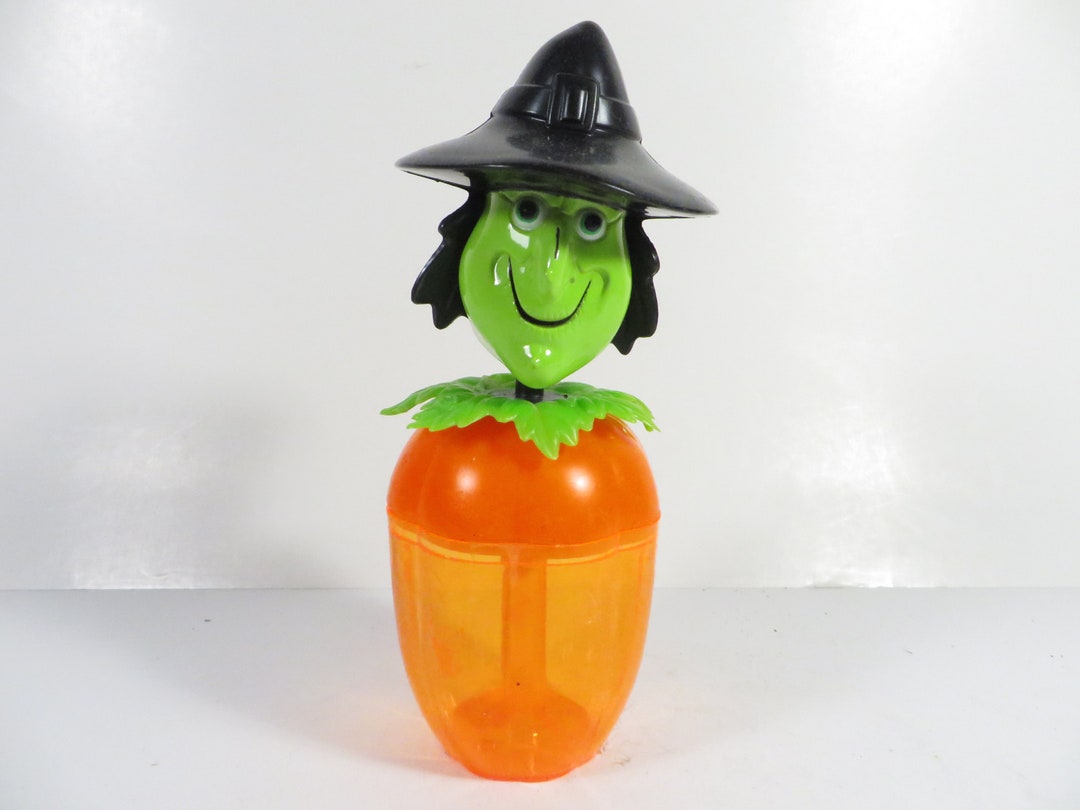 Vintage Halloween Witch Candy Container Bobble Head Witch - Etsy