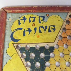 Vintage Chinese Checkers Hop Ching Game Board J Pressman Co. Game Board ...