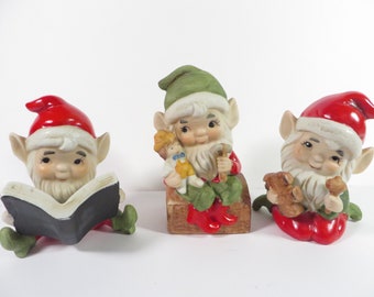 Homco Elves | Etsy