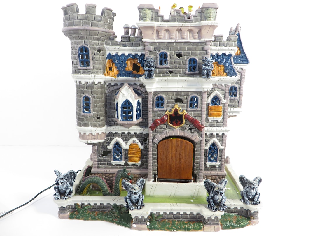 Retired Spooky Town Lemax Castle on Spooky Hill - Etsy