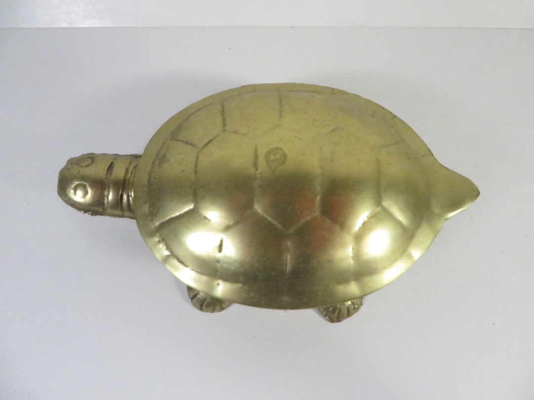 Vintage Brass Turtle Box - Small Brass Turtle Box - Etsy