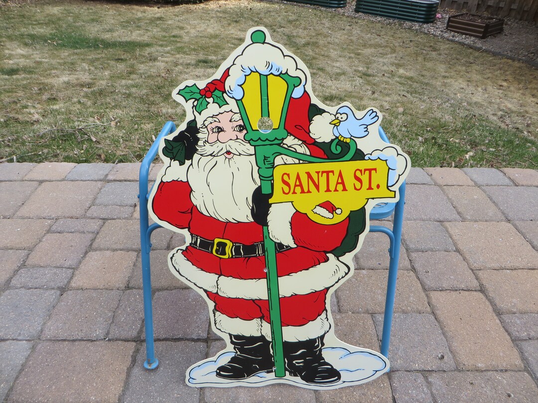 Vintage Santa Claus Lawn Sign - Etsy