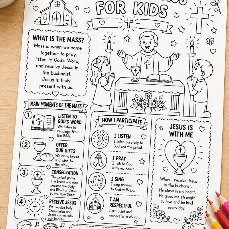 Catholic Workbook for Kids - Etsy