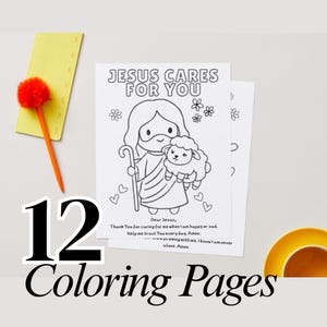 Kids Bible Prayer Coloring Pages, Jesus Loves Me and You, Valentines ...