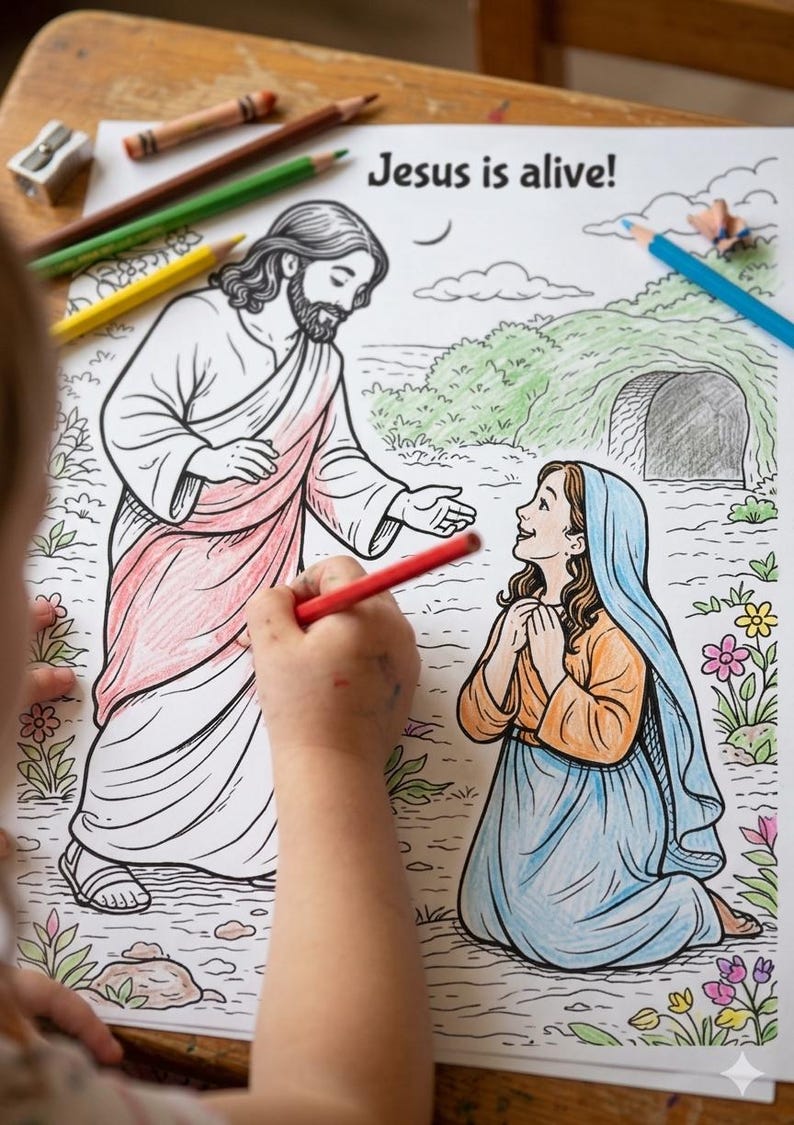 Easter Coloring Pages for Kids, Holy Week, Easter Story Printable ...