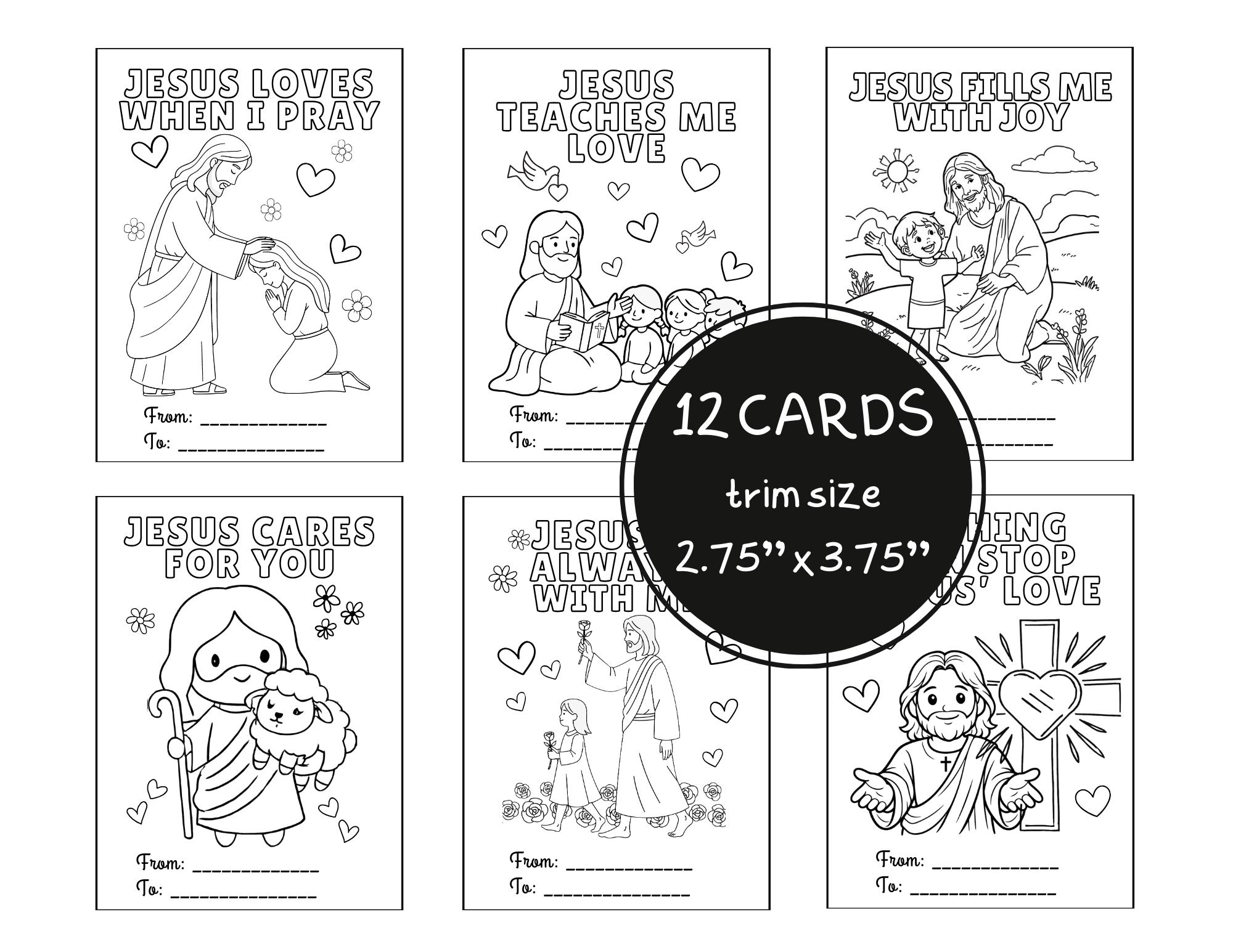 Kids Bible Prayer Coloring Pages, Jesus Loves Me and You, Valentines ...