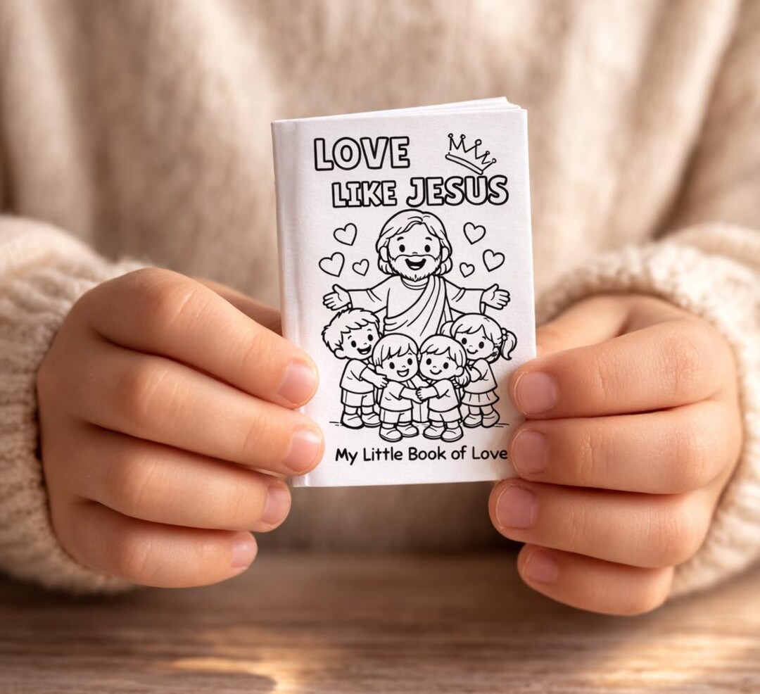 Love Like Jesus Mini Book, Christian Coloring Activity (printable PDF ...