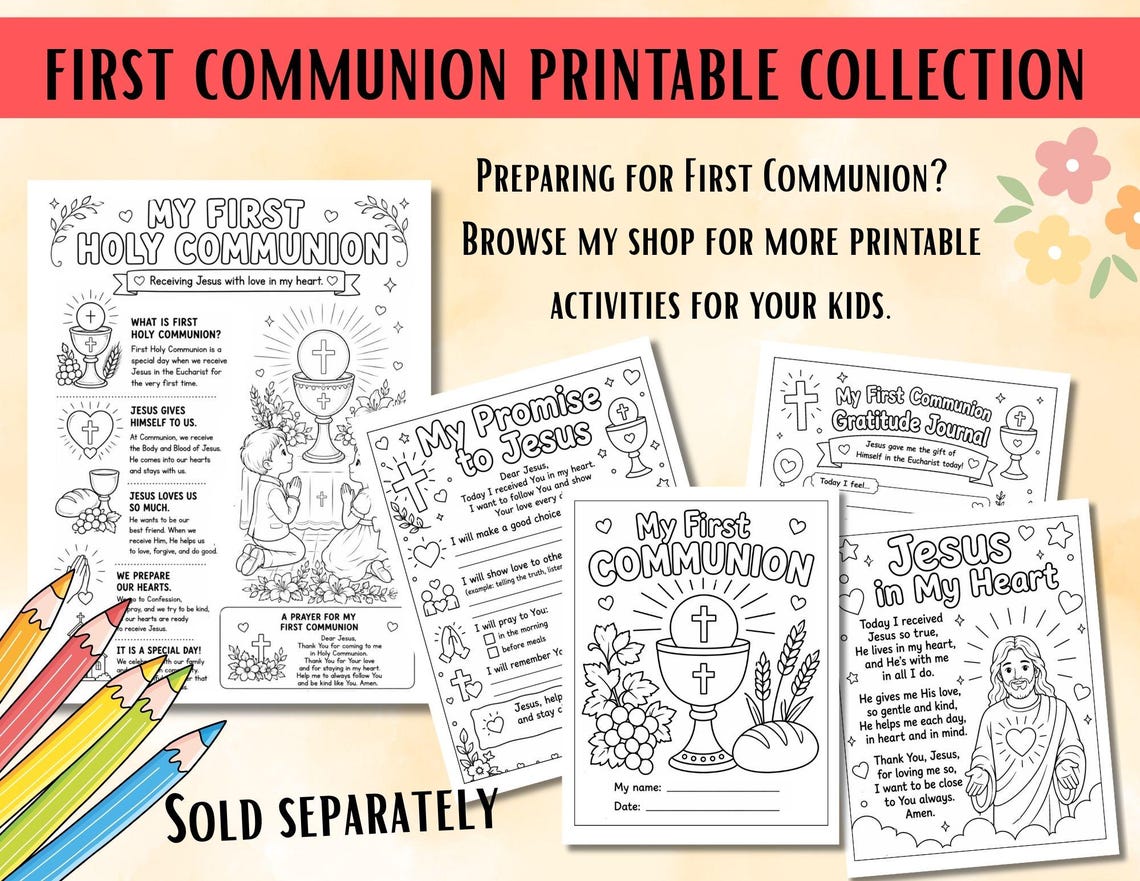My First Confession Guide Printable | Confession Worksheet for Kids ...