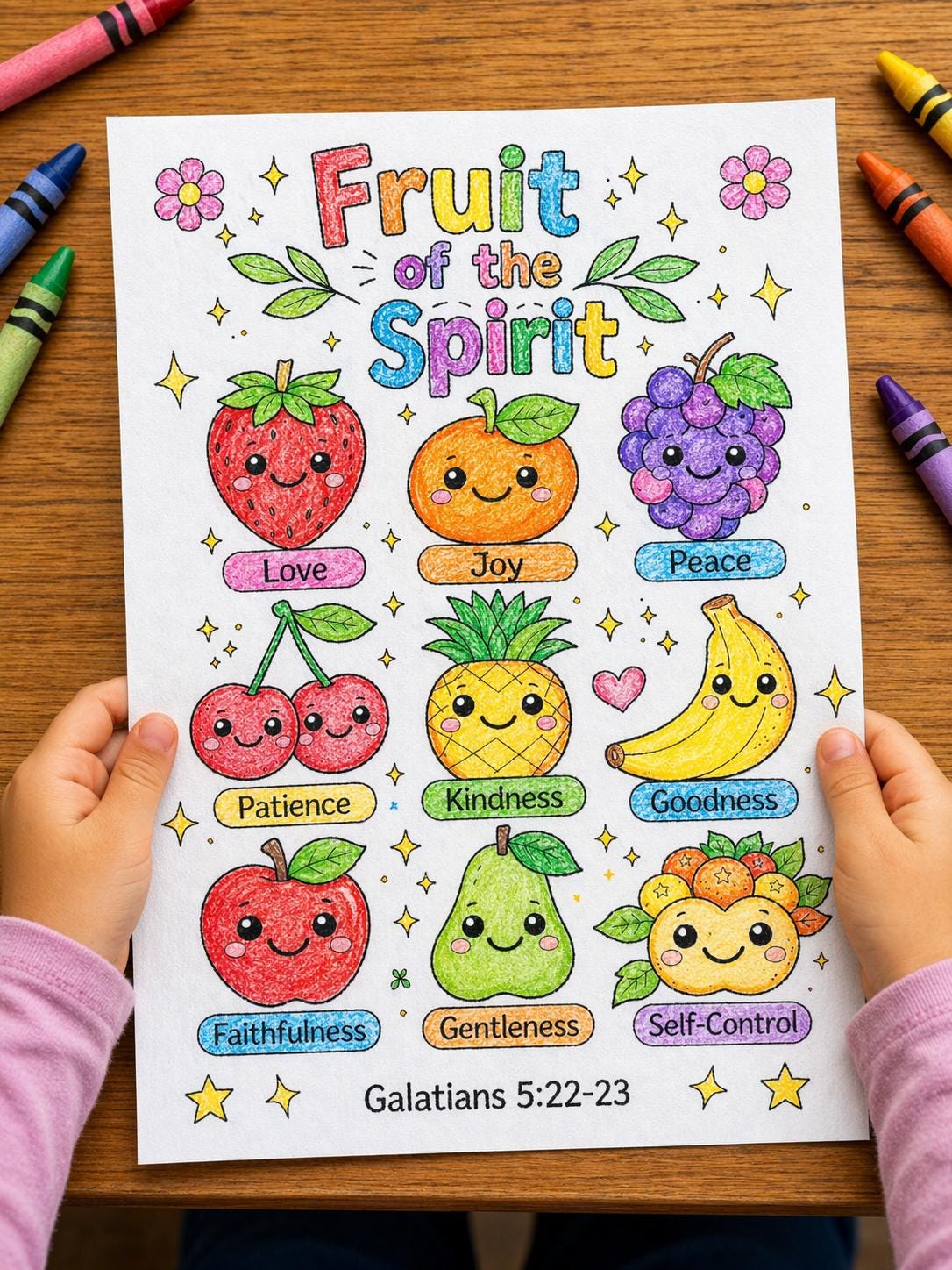 Fruit of the Spirit Coloring Page | Christian Kids Printable | Bible ...