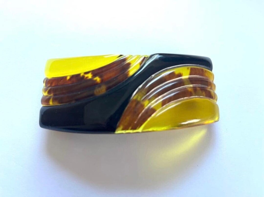 SUN VIOLET WINNY Vintage Hair Barrette Tortoiseshell Style Made in ...