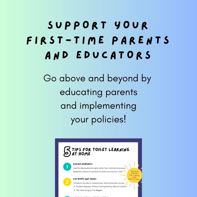 Toilet Learning Parent Information Booklet EYLF Aligned Childcare ...