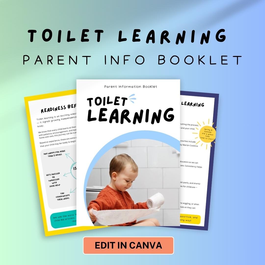 Toilet Learning Parent Information Booklet EYLF Aligned Childcare ...