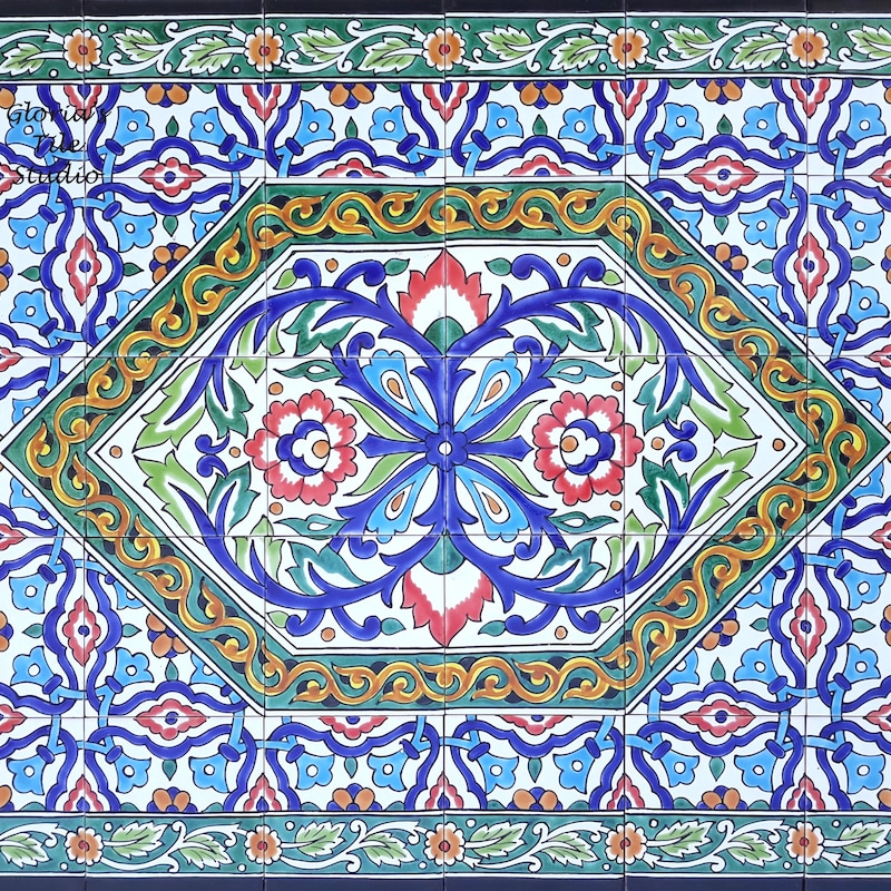 Turkish Tile Mural - Etsy