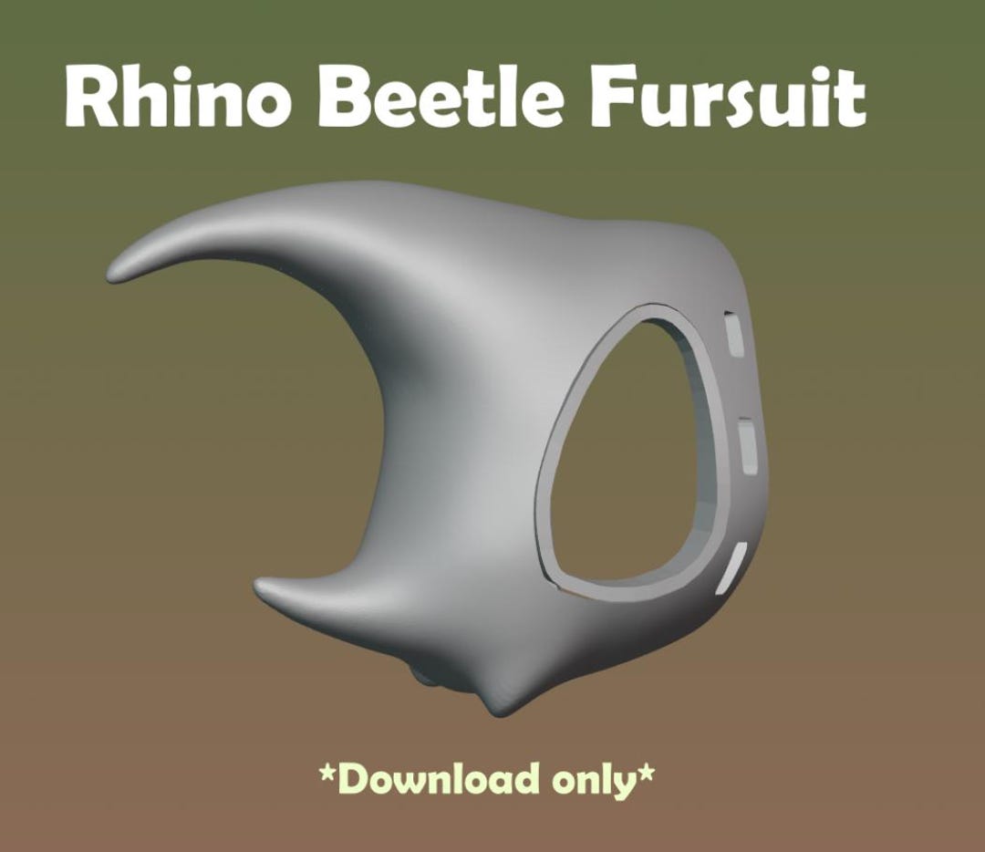 Bug/rhino Beetle Fursuit 3d Head Base STL (FILE ONLY) - Etsy