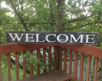 Outdoor welcome sign | Etsy