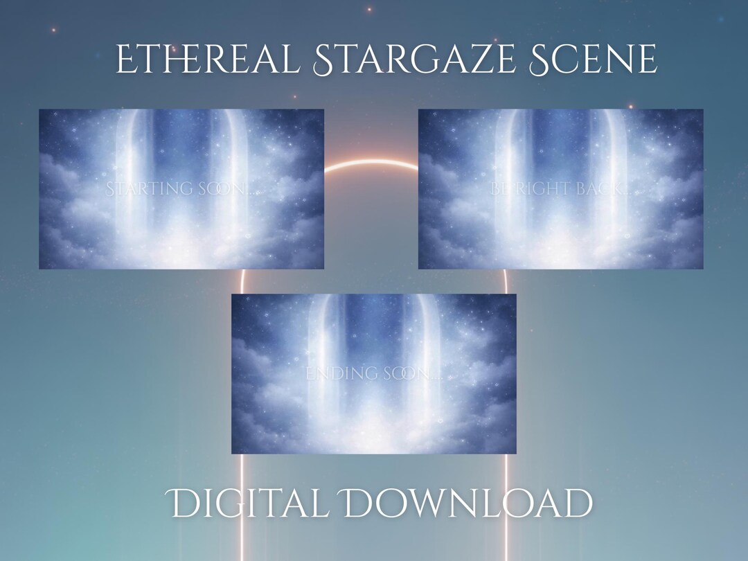 ANIMATED Celestial Stargaze Scene | Dreamy Twitch Transition Screen - Etsy