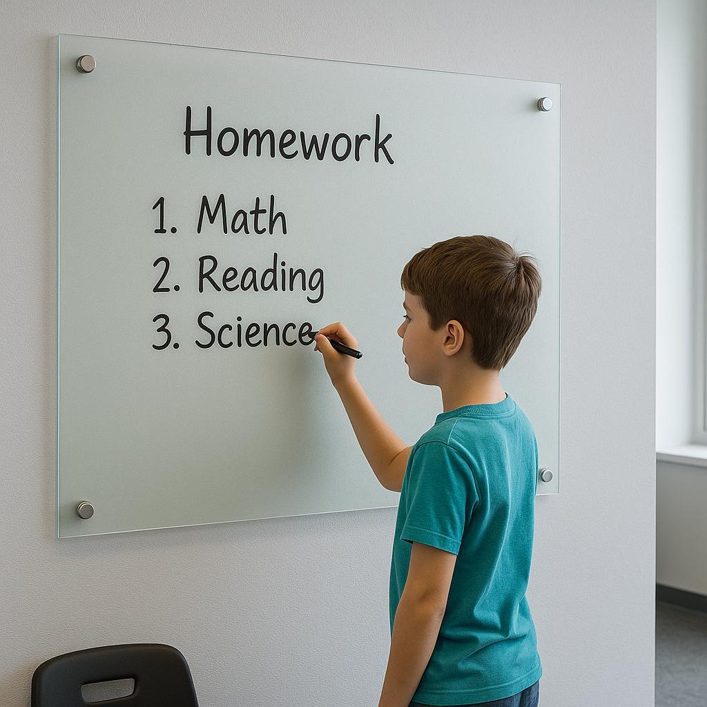 Frosted Acrylic Dry Erase Board Large, Wall Mounted Floating Panel - Etsy