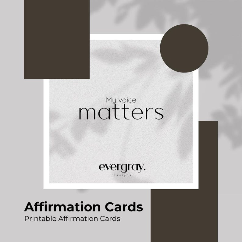 Affirmation Cards | 24 Printable Affirmation Cards | Self Care ...