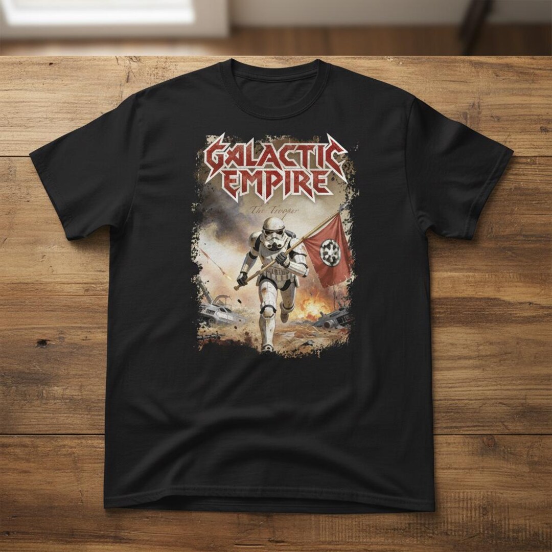 Galactic Empire the Trooper Shirt - Iron Maiden Parody, Stormtrooper ...