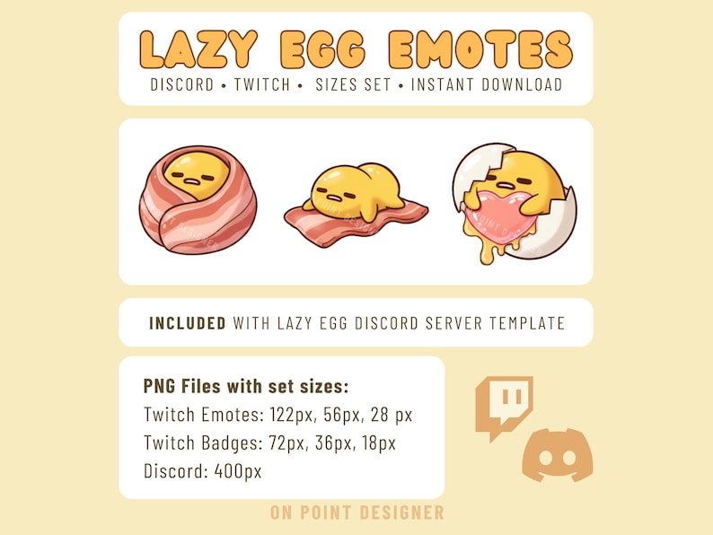 Lazy Egg Discord Server Template, Aesthetic Streamer Community ...