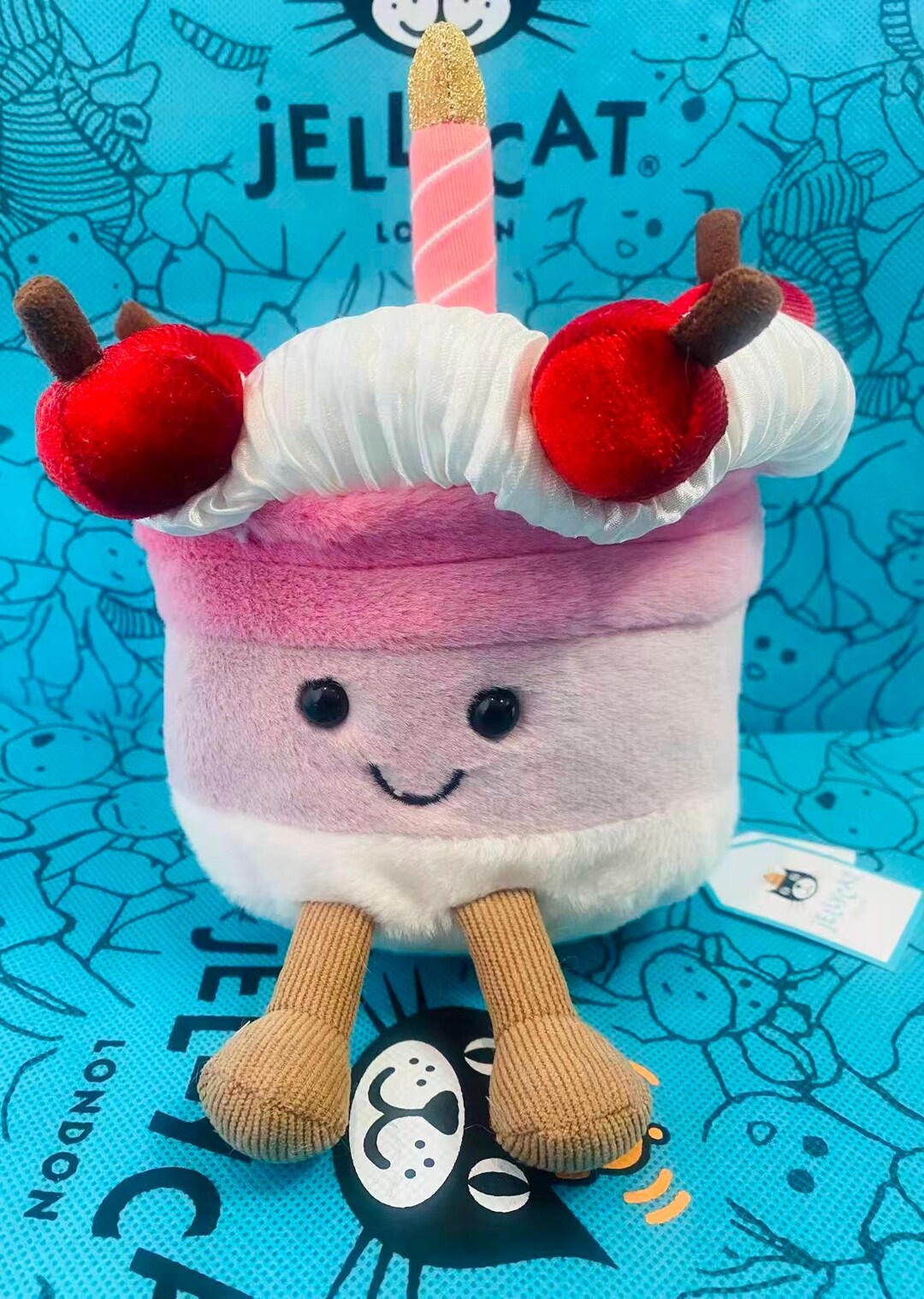 Jellycat Cheryl Cherry Cake Plush Toy With Tag & Dust Bag BNWT Soft Toy ...