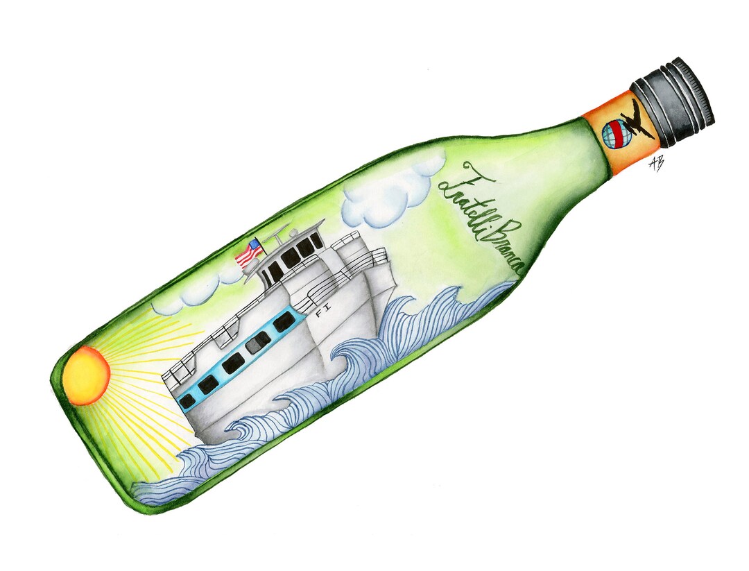 Fire Island Ferry in a Fernet Bottle - Etsy