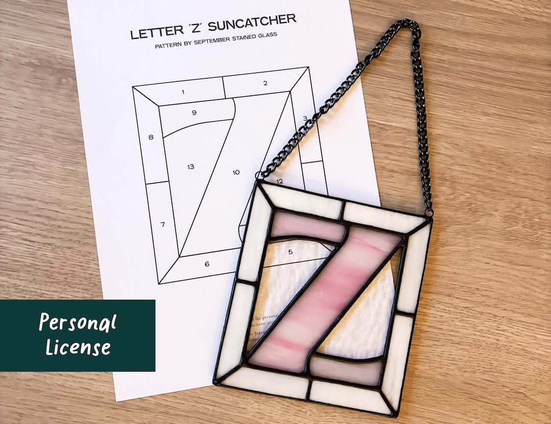 Alphabet Stained Glass Pattern, Instant Download, PDF and PNG, Entire ...