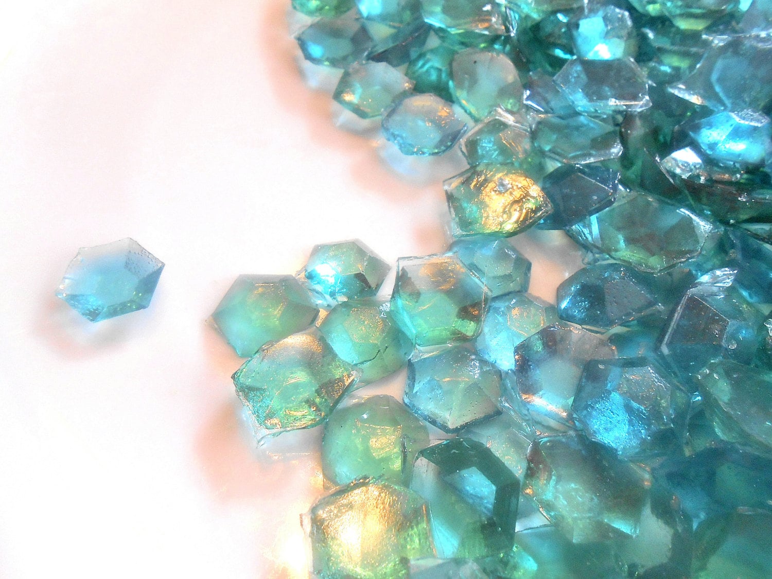 60 FROZEN THEME PARTY Aqua Blue Ice Candy Gems Party | Etsy