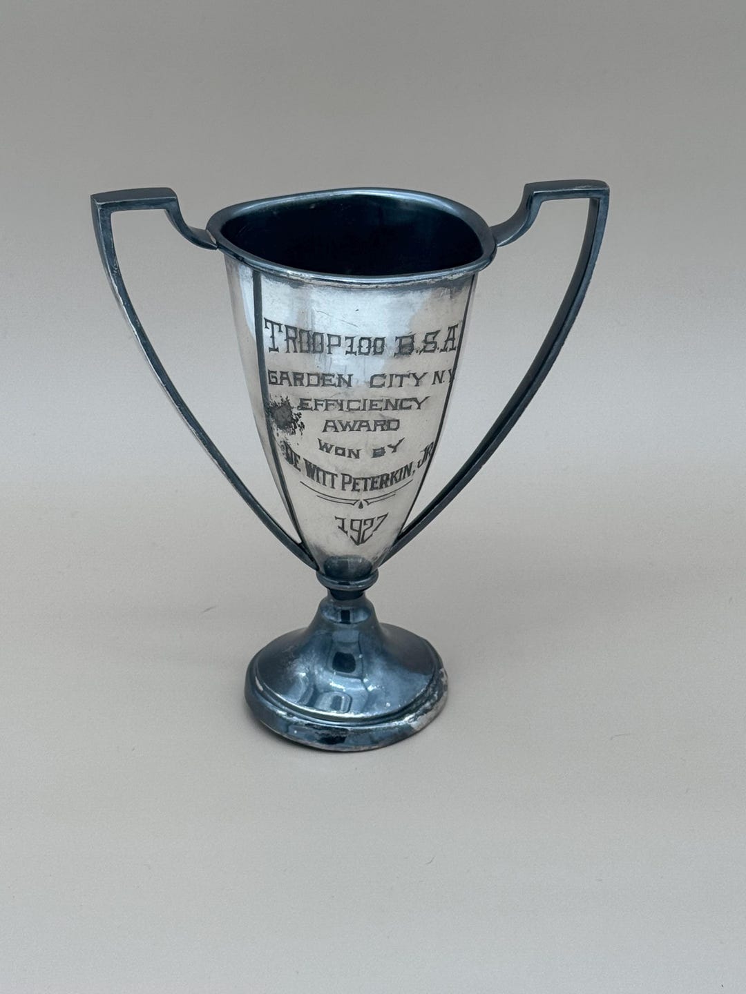 Rare Vintage 1927 Boy Scouts Trophy Troop 108 Garden City NY Efficiency ...