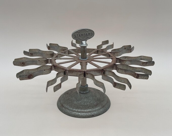 Antique Metal Rubber Stamp Holder | Vintage Industrial Office Decor ...