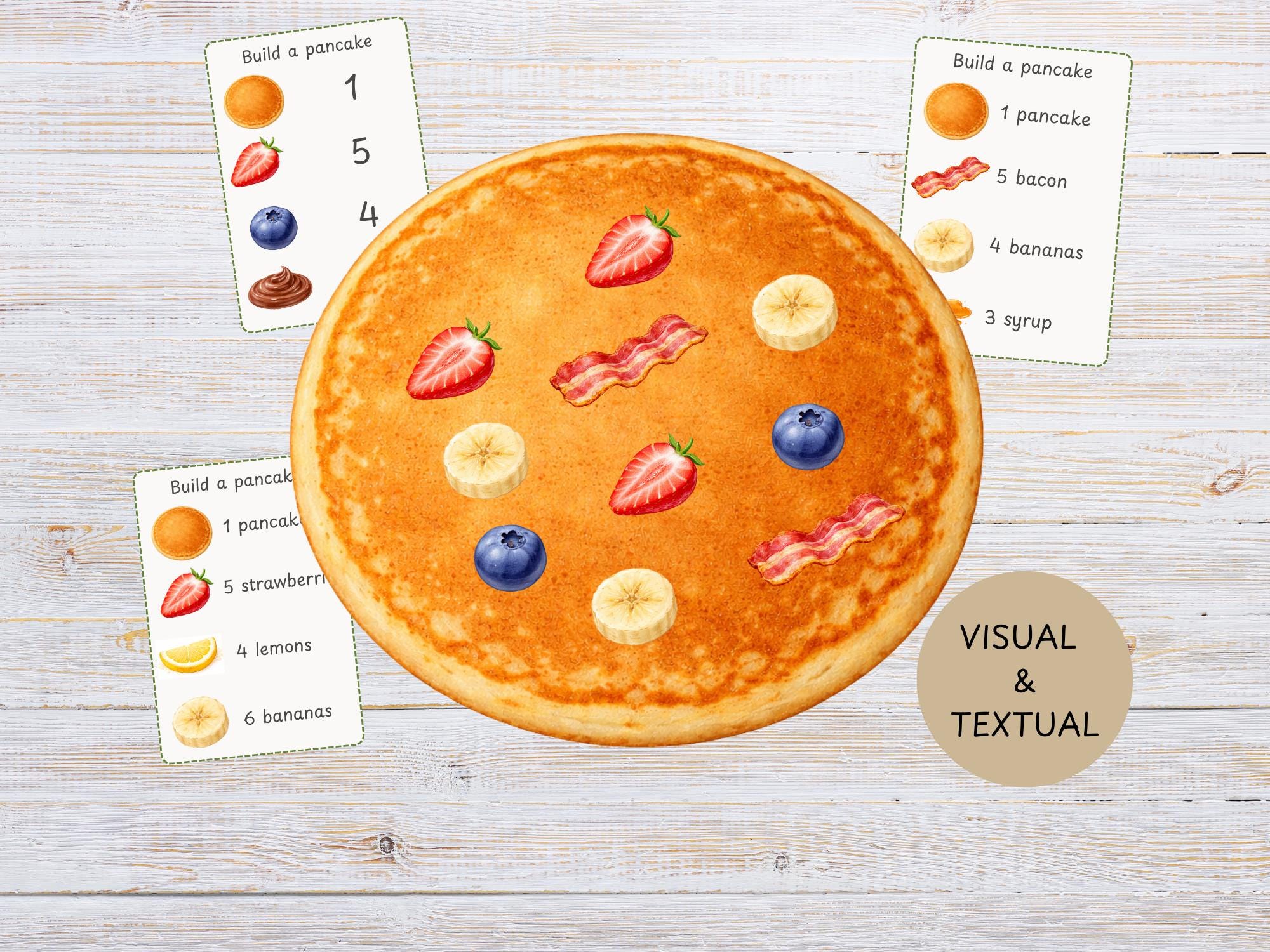 Build A Pancake Activity, Pretend Play Recipes (digital Download) - Etsy UK