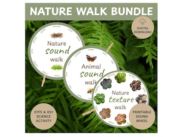 EYFS Nature Sensory Walk Bundle, Sensory Exploration Scavenger Hunt ...