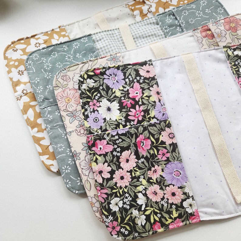 Mini Book Sleeve Sewing Pattern | Book Cover With Bookmark Strap ...