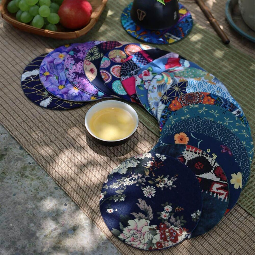 Chinoiserie Brocade Cup Mat Insulated Teapot Coffee Mat, Fabric Gift - Etsy