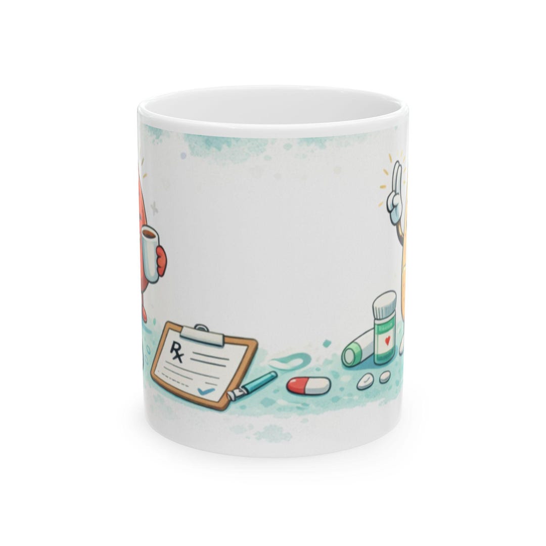 Cartoon Germs Medical Lab Mug | Ceramic Coffee Cup - Etsy
