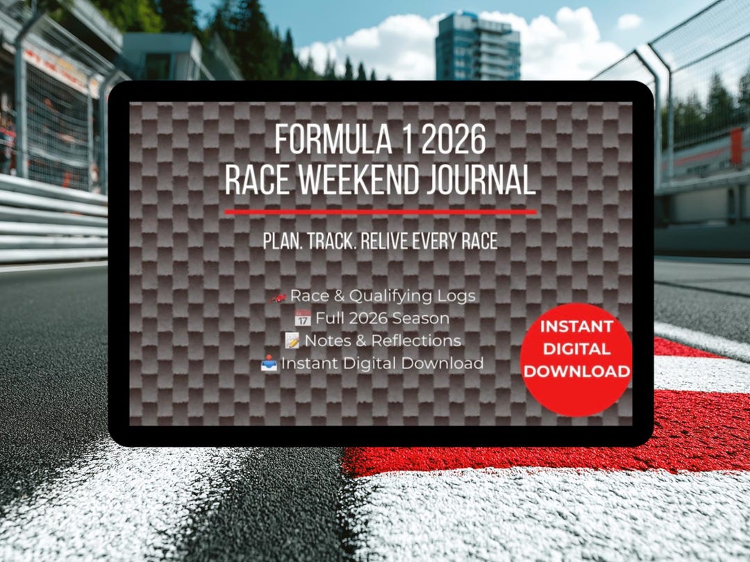 F1 2026 Season Journal | Race Tracker & Fan Logbook (PDF) - Etsy UK